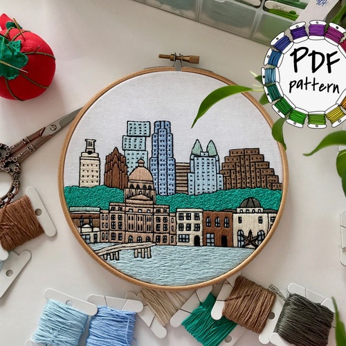 St. Louis MO United States. Hand Embroidery Pattern PDF. - Etsy