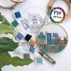 Washington DC United States. Hand Embroidery Pattern PDF. - Etsy