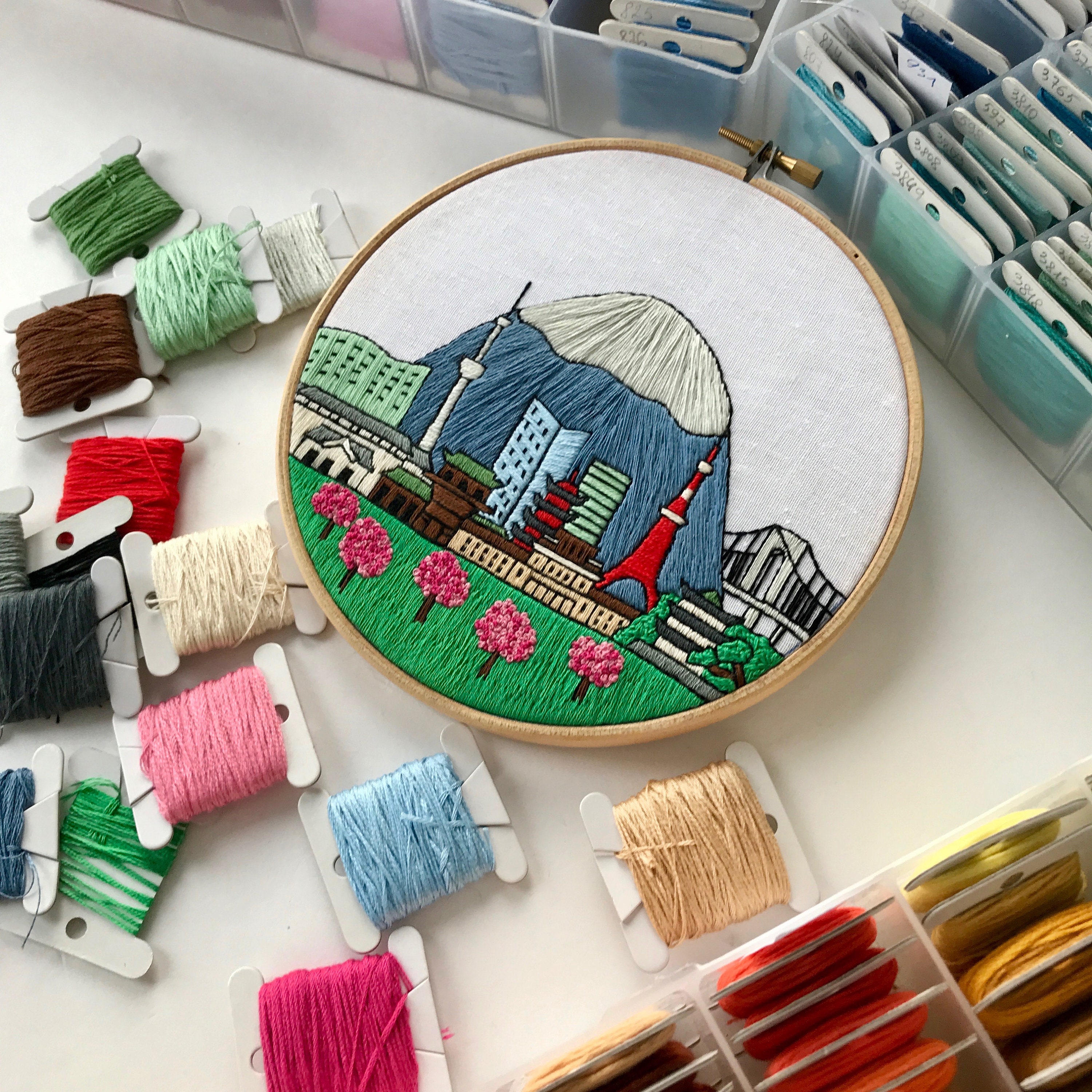 Tokyo Japan. Hand Embroidery Pattern PDF Embroidery Hoop Art. - Etsy