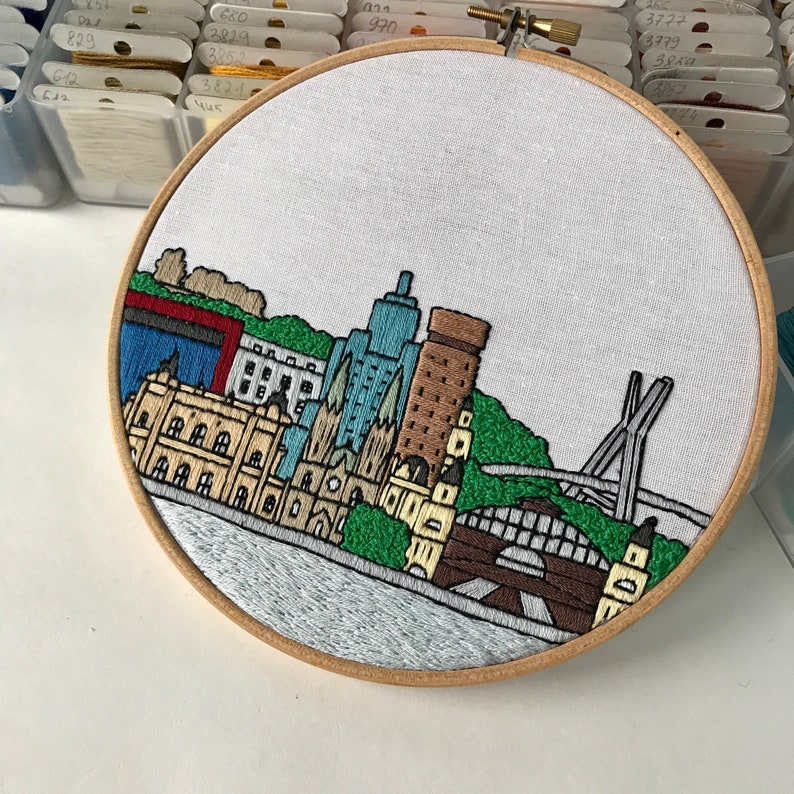 Sao Paulo Brazil. Hand Embroidery Pattern PDF. DIY Embroidery - Etsy