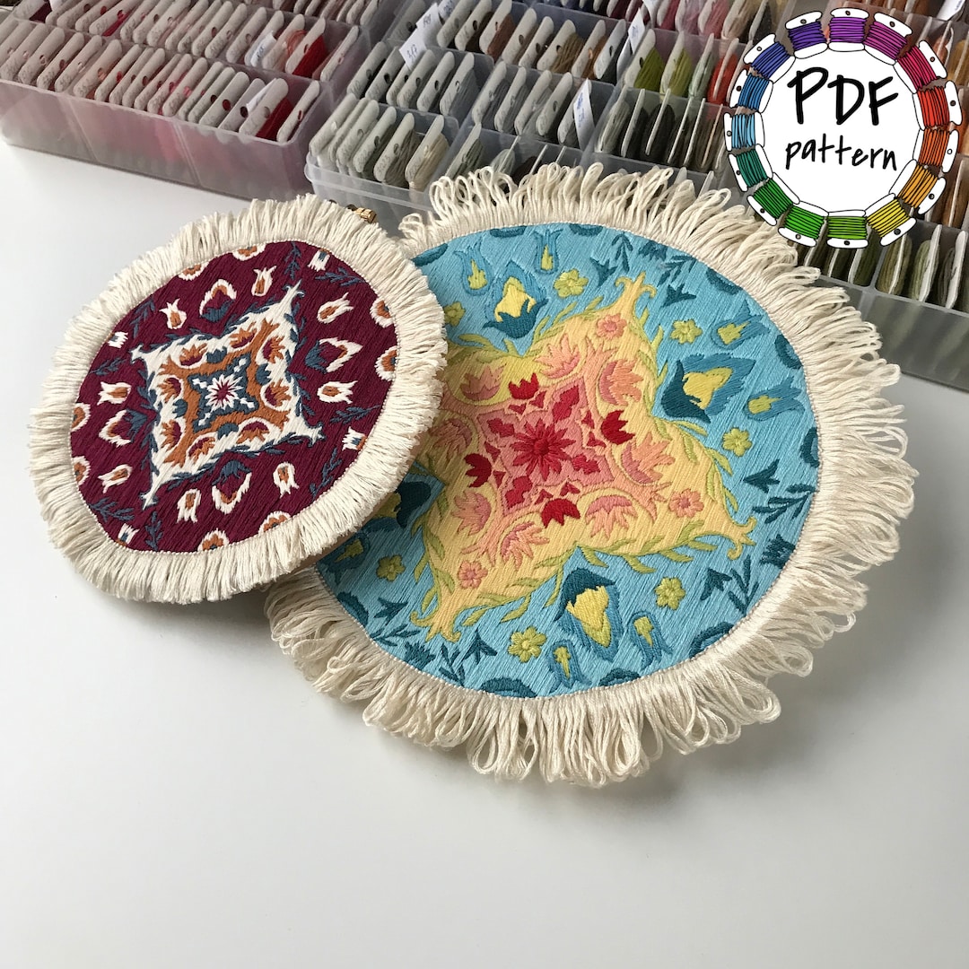 Rug/carpet Pattern. Hand Embroidery Pattern PDF. Mandala Embroidery ...