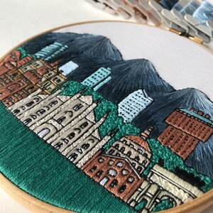 Milan, Italy. Hand Embroidery Pattern PDF. DIY Embroidery Hoop Art ...