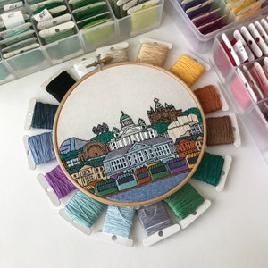 Helsinki, Finland. Hand Embroidery Pattern PDF. DIY Embroidery Art ...