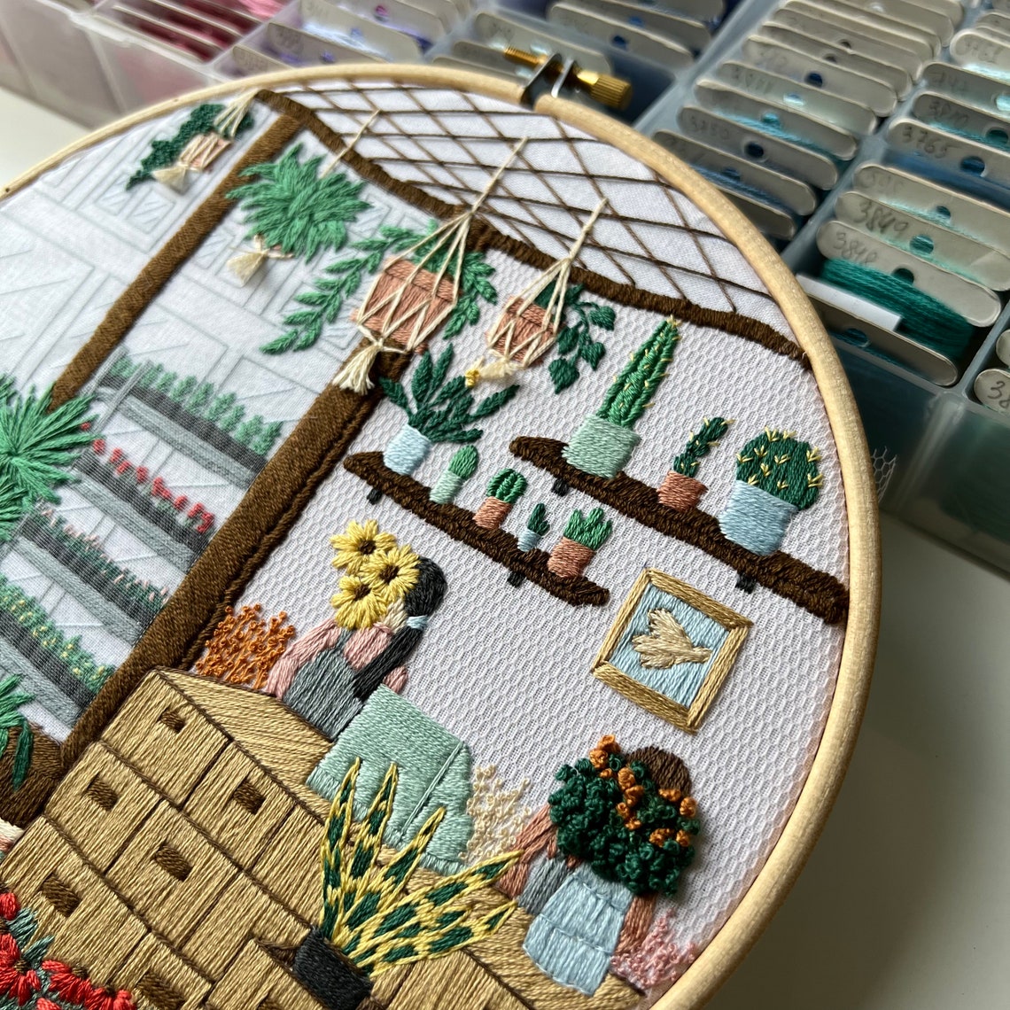 Inside the Flower Shop. Hand Embroidery Pattern PDF. DIY. - Etsy