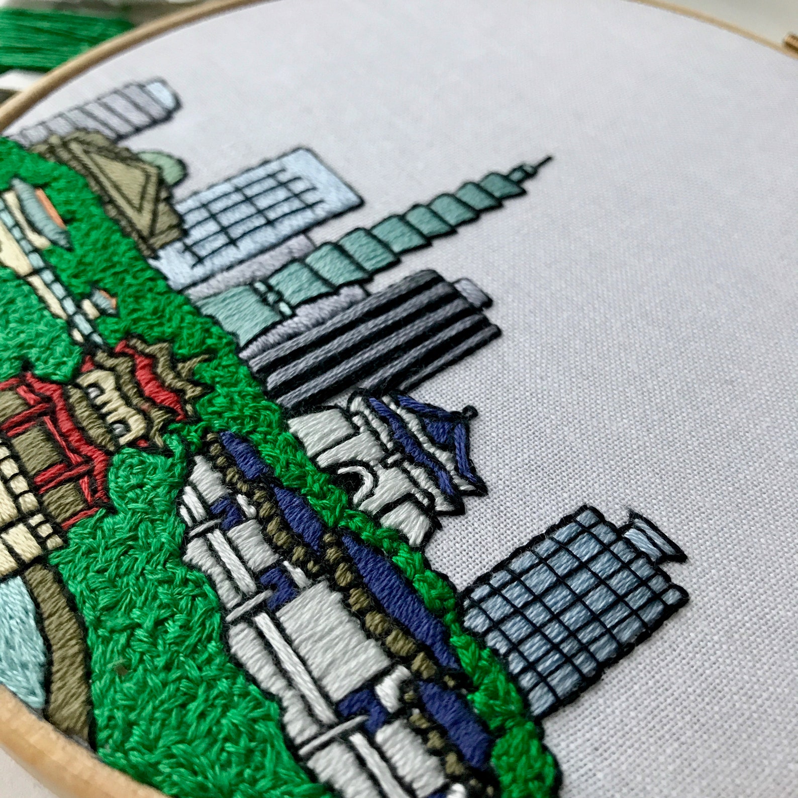 Taipei, Taiwan. Hand Embroidery Pattern PDF. DIY. Free Embroidery Guide ...