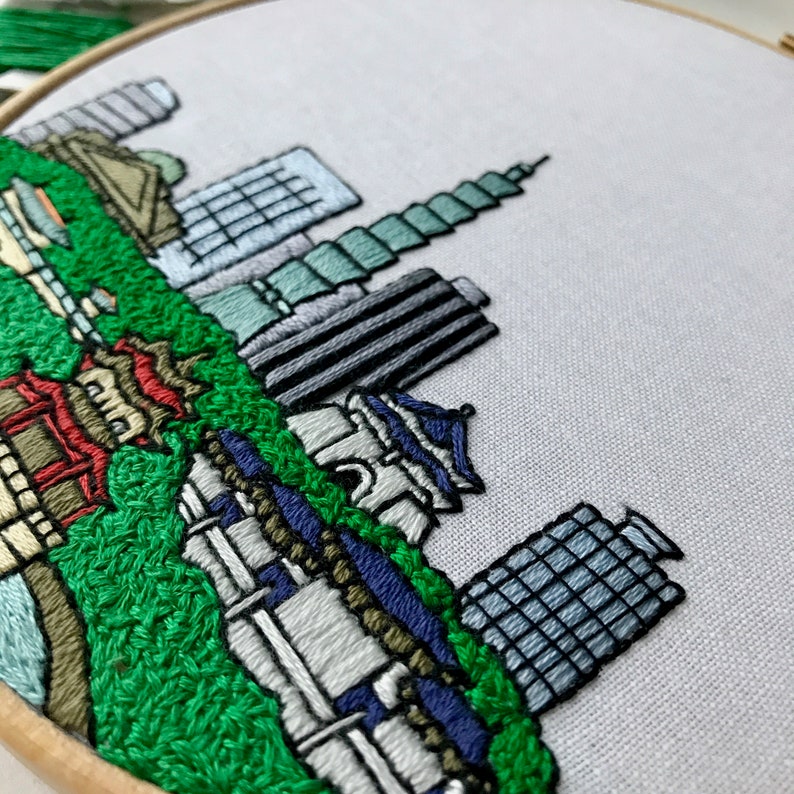 Taipei, Taiwan. Hand Embroidery Pattern PDF. DIY. Free Embroidery Guide ...