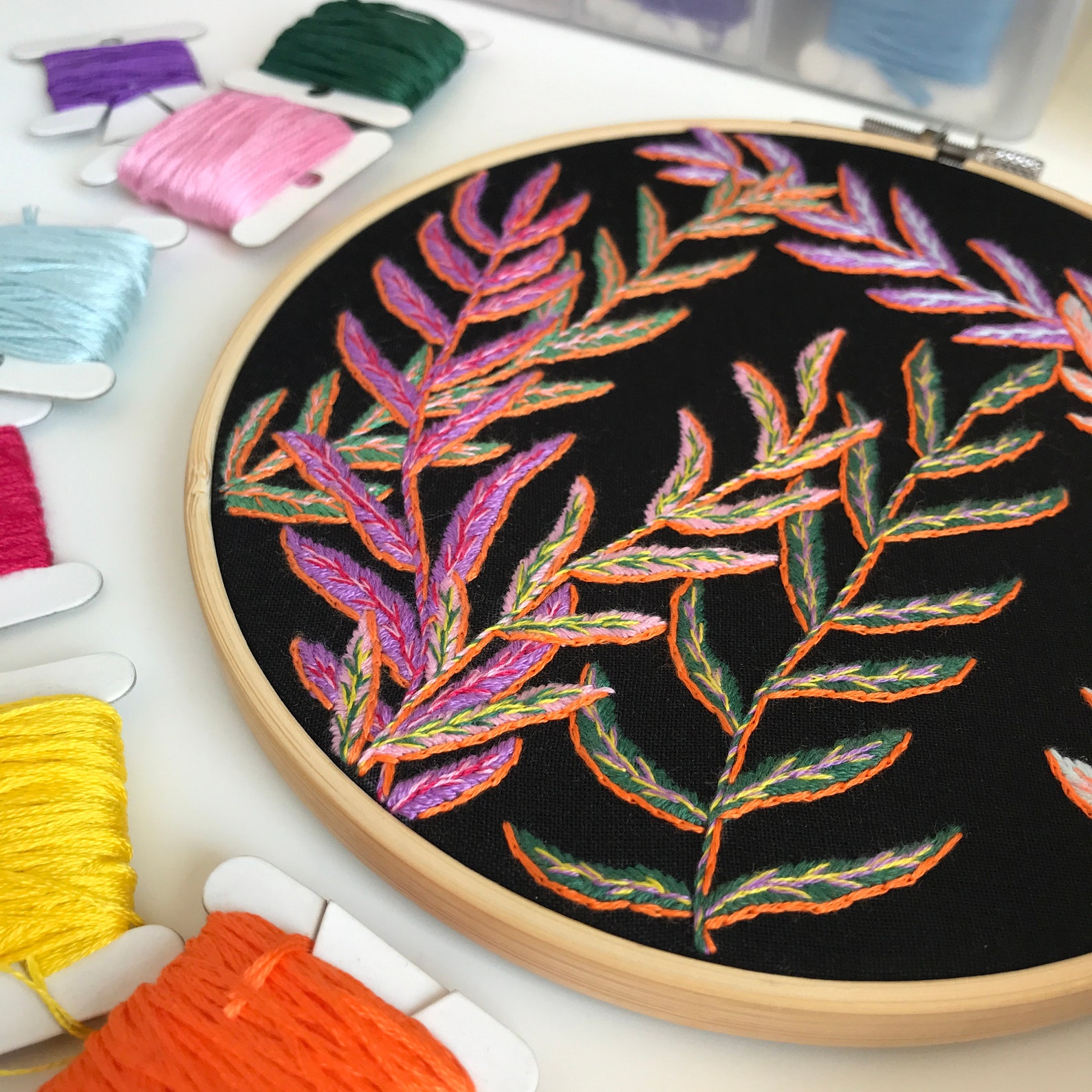 Black and Bright 3 Hand Embroidery Patterns. Hand Embroidery - Etsy