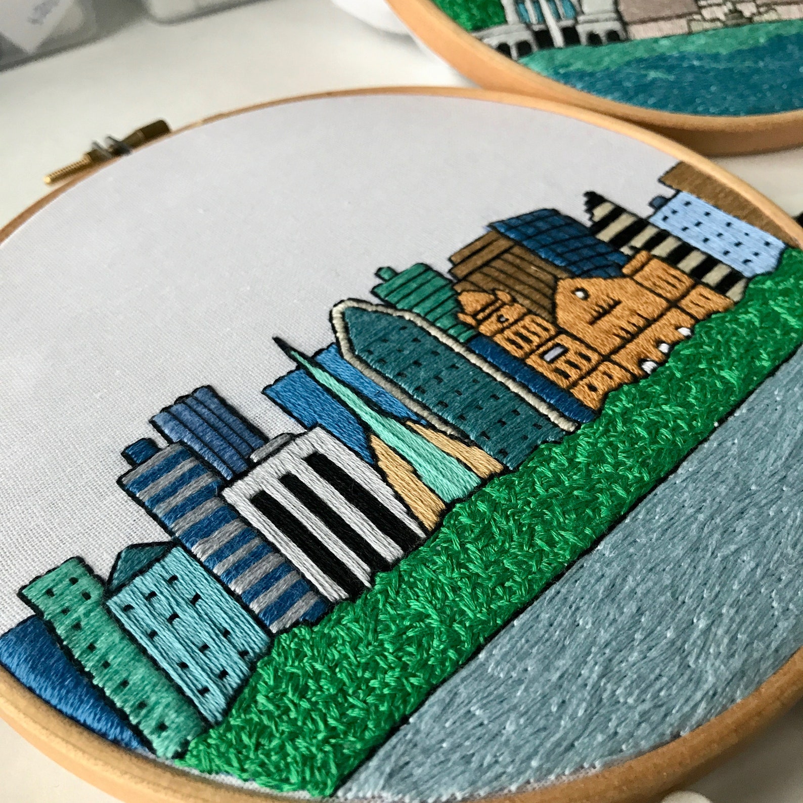 Perth Australia. Hand Embroidery Pattern PDF. Embroidery Hoop - Etsy