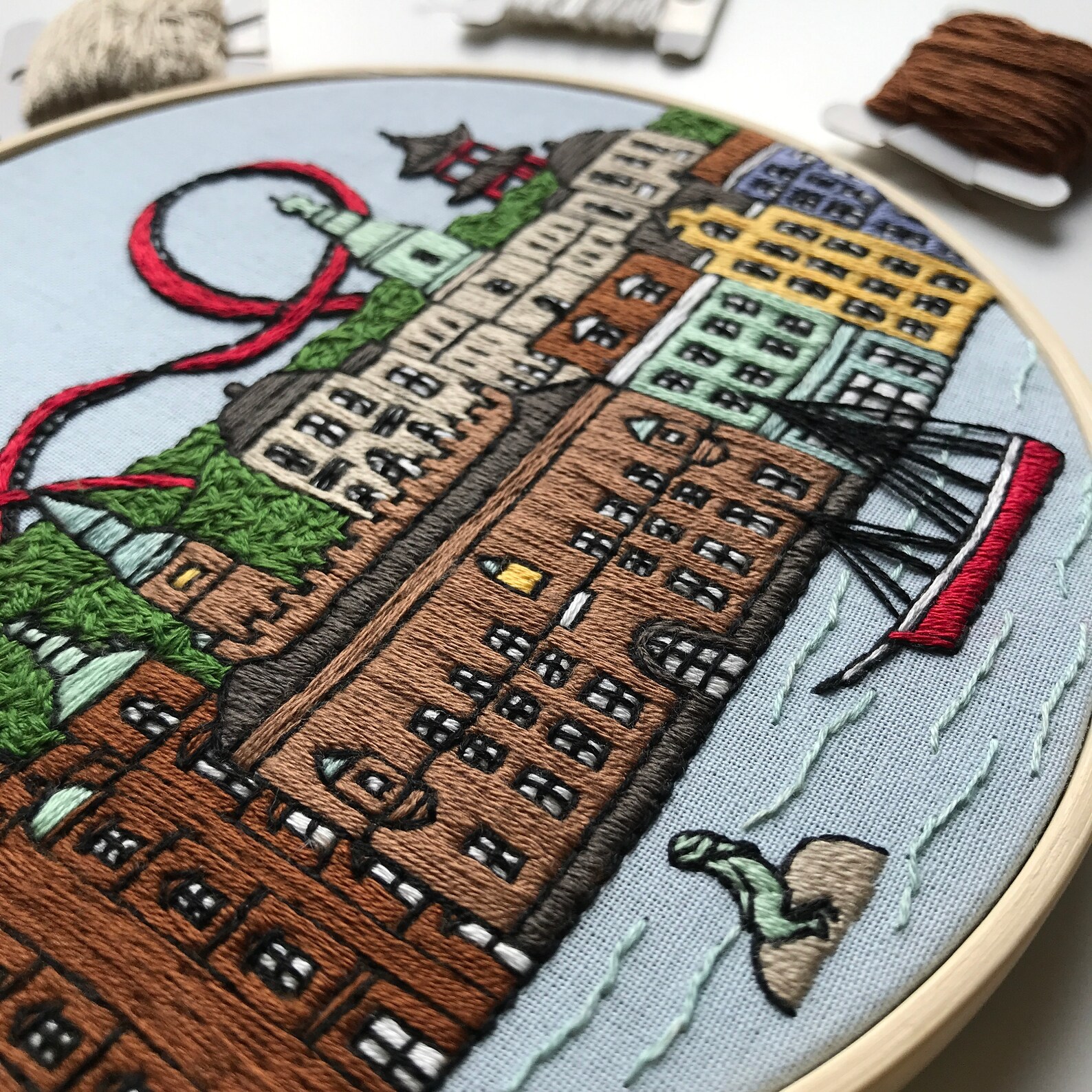 Copenhagen 2 Denmark. Hand Embroidery Pattern PDF. DIY | Etsy