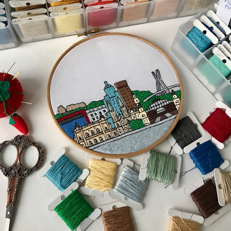 Sao Paulo Brazil. Hand Embroidery Pattern PDF. DIY Embroidery - Etsy