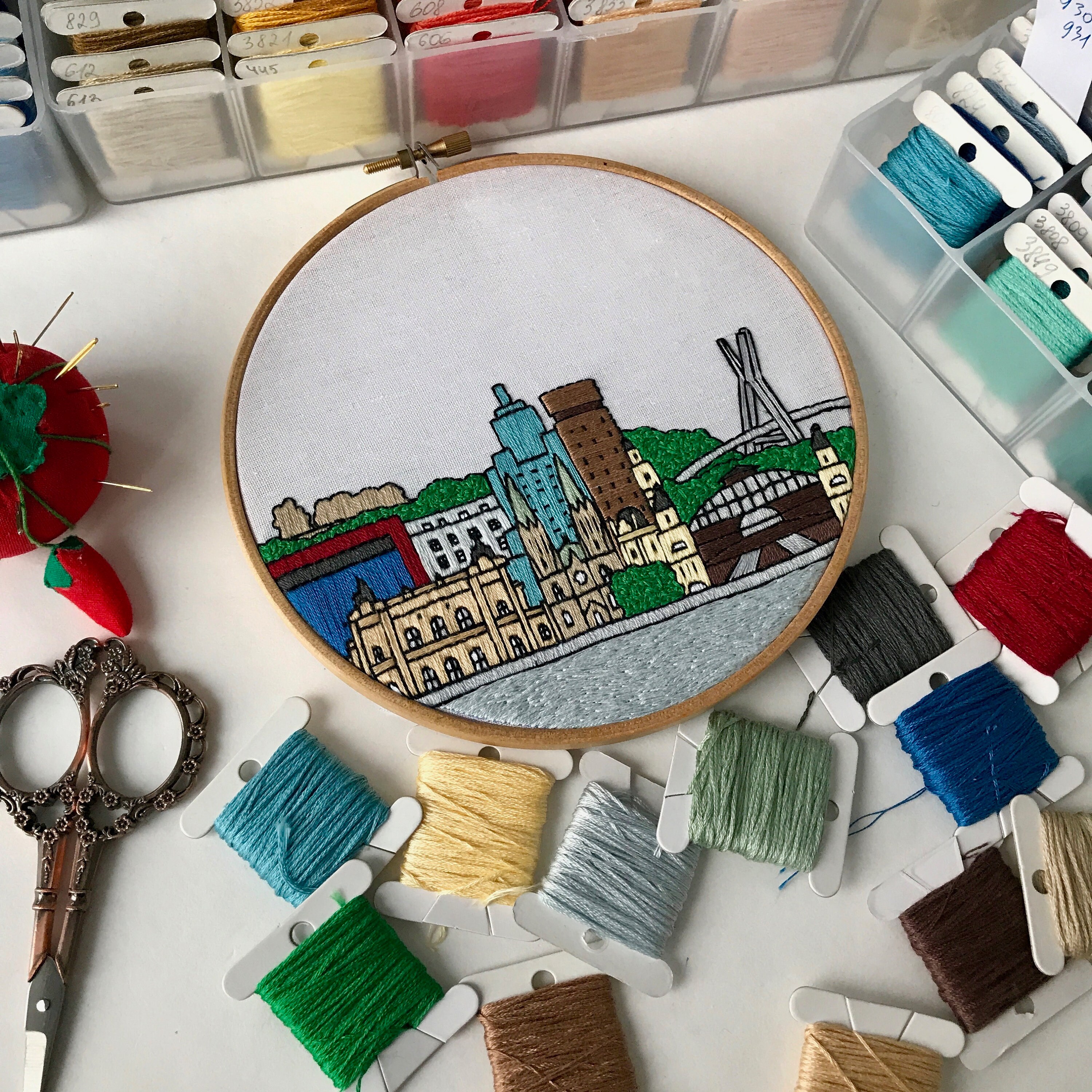 Sao Paulo Brazil. Hand Embroidery pattern PDF. DIY Embroidery | Etsy