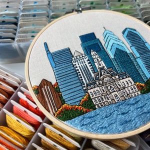 Philadelphia, PA, United States. Hand Embroidery Pattern PDF With ...