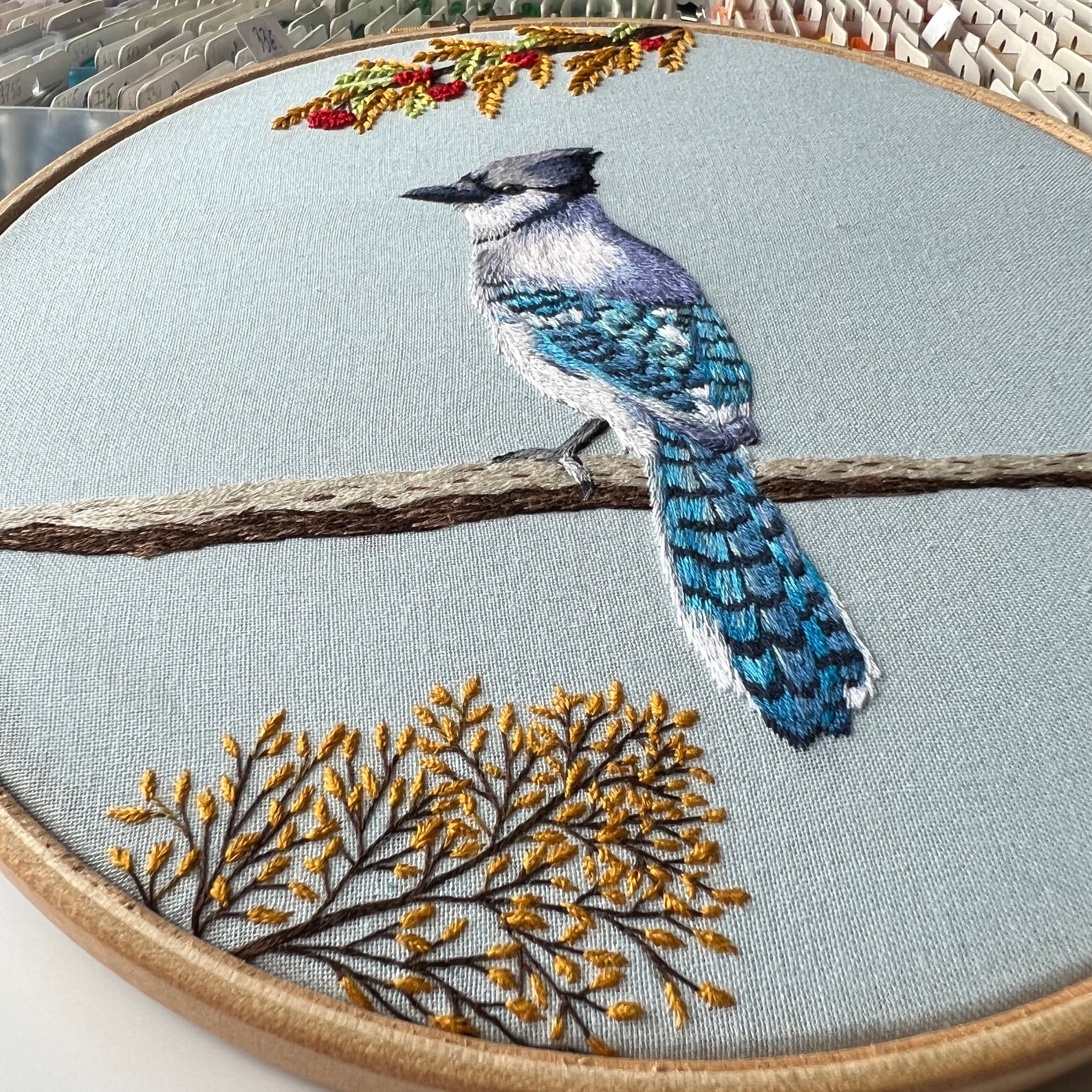 Blue Jay Bird. Hand Embroidery Pattern PDF. DIY. Embroidery - Etsy
