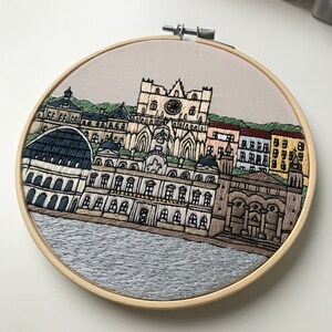 Lyon, France. Hand Embroidery Pattern PDF. Embroidery Hoop Art. DIY ...