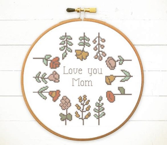 Items similar to Gift for mom. Counted cross stitch pattern Mother's ...