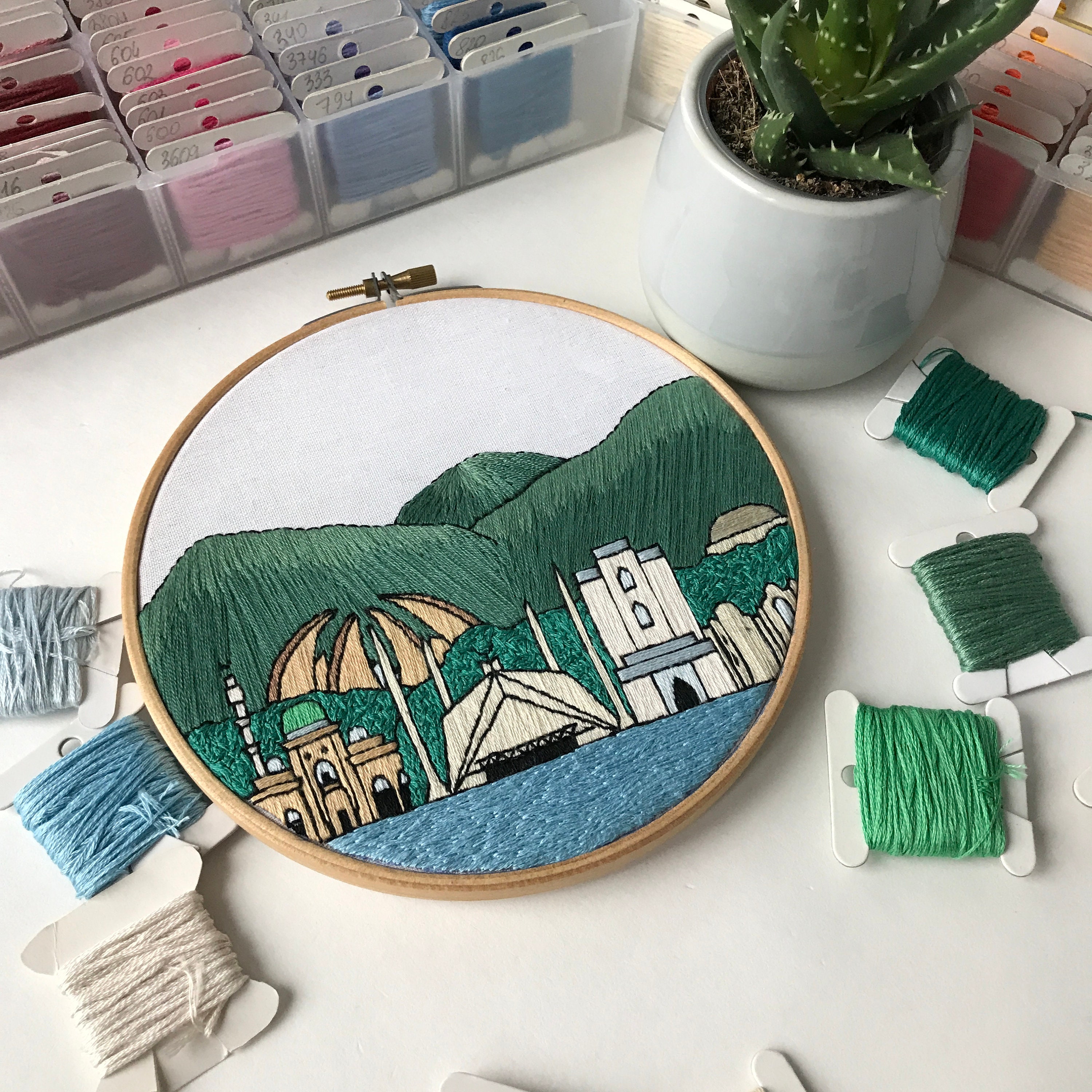 Islamabad, Pakistan. Hand Embroidery Pattern PDF. DIY Embroidery Art ...