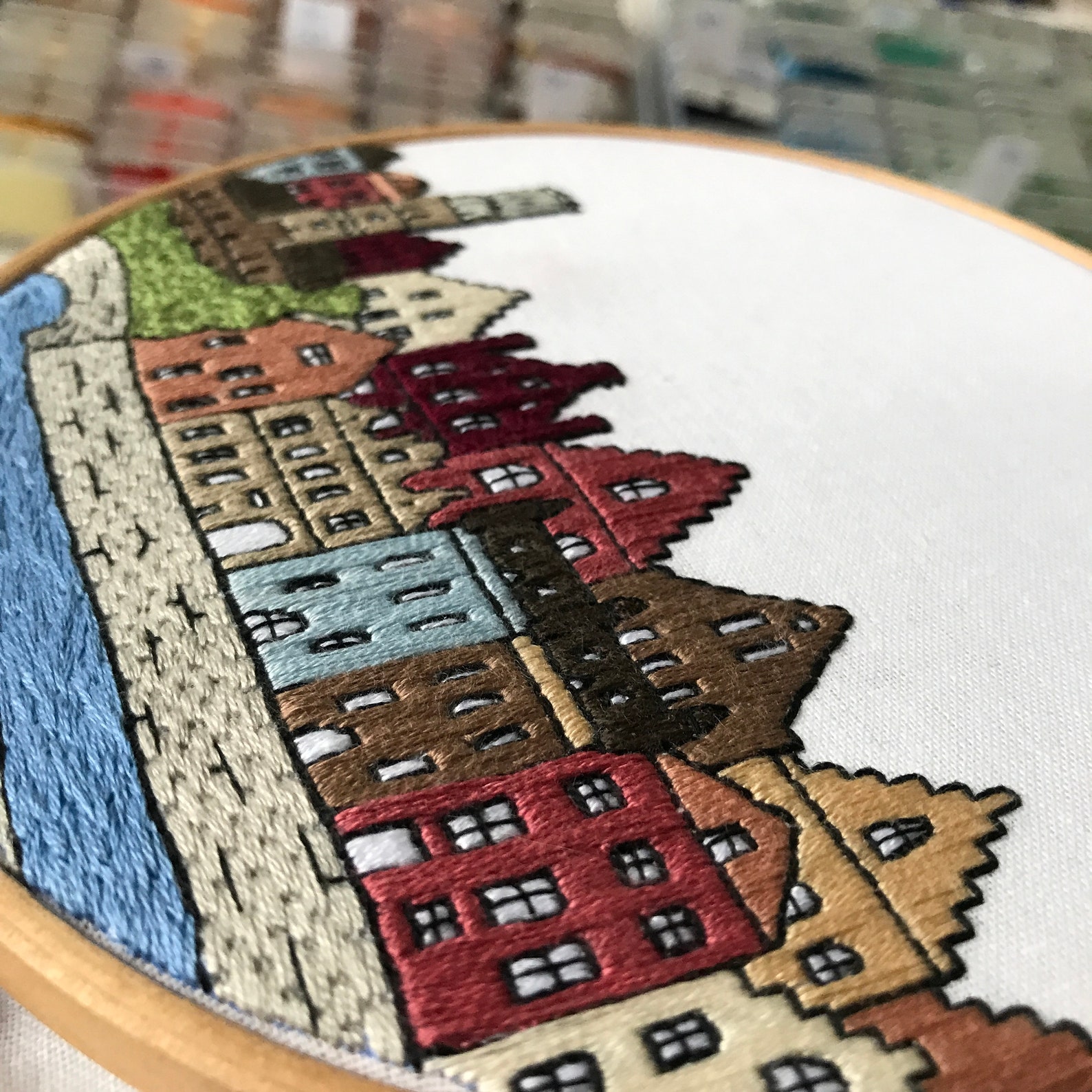Bruges brugge Belgium. Hand Embroidery Pattern PDF. DIY. | Etsy