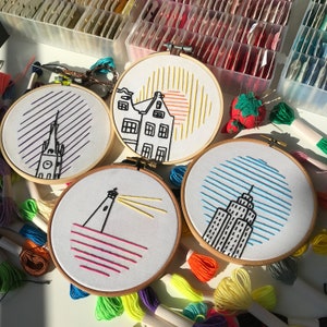 BUNDLE! 4 Architectural Patterns for Beginners. DIY. PDF Embroidery ...