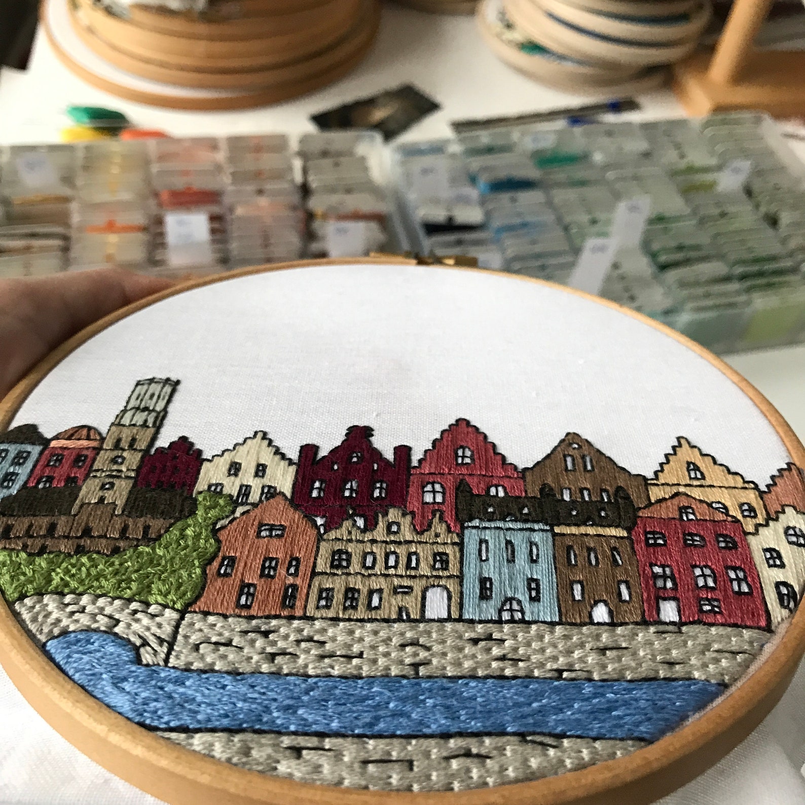 Bruges brugge Belgium. Hand Embroidery Pattern PDF. DIY. - Etsy