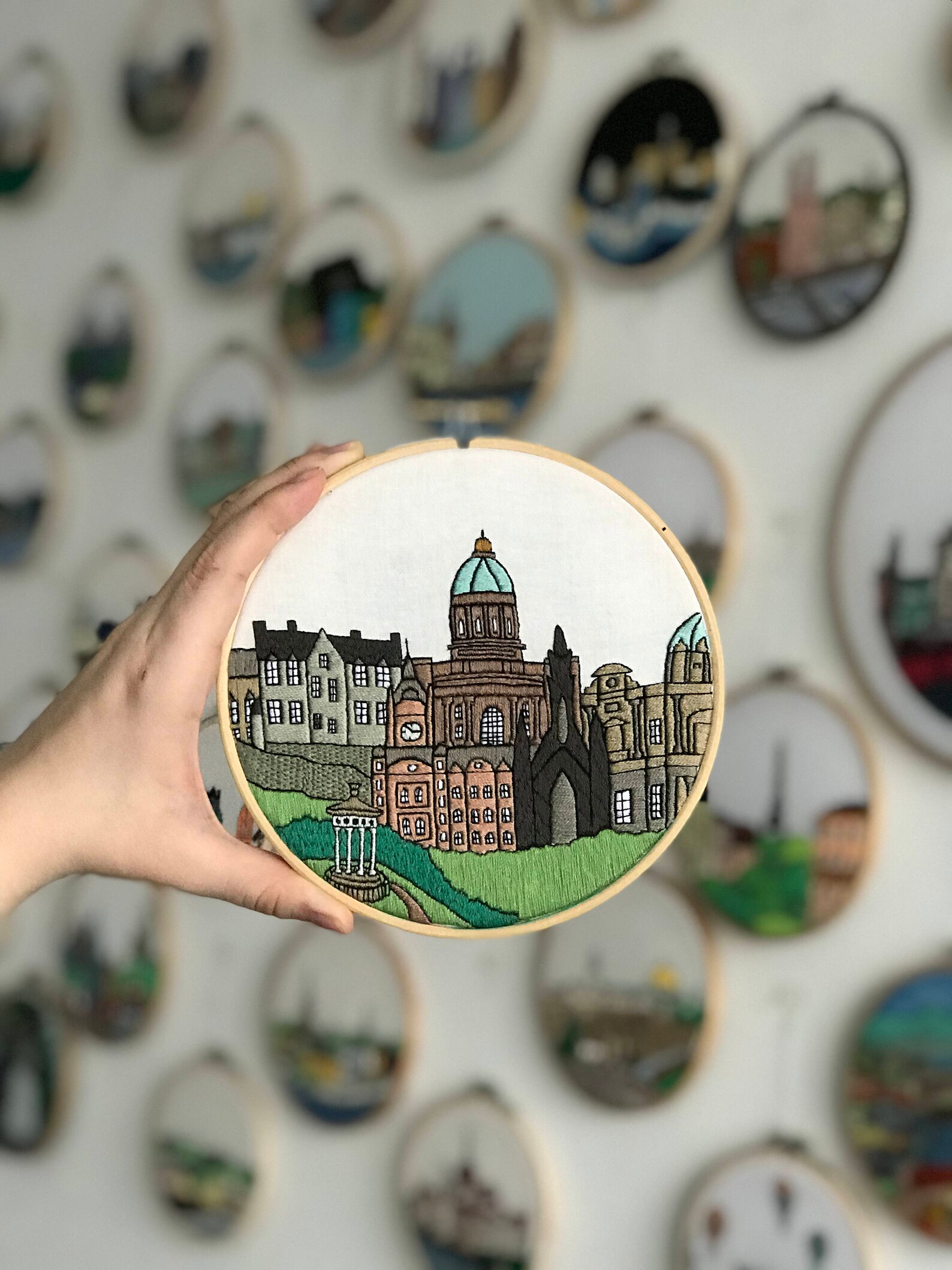 Edinburgh Scotland United Kingdom. Hand Embroidery Pattern | Etsy