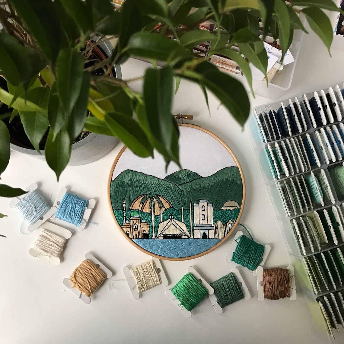 Islamabad Pakistan. Hand Embroidery Pattern PDF. DIY. - Etsy