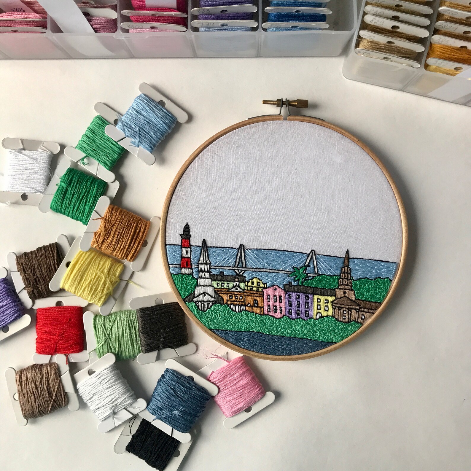 Charleston SC United States. Hand Embroidery Pattern PDF. - Etsy