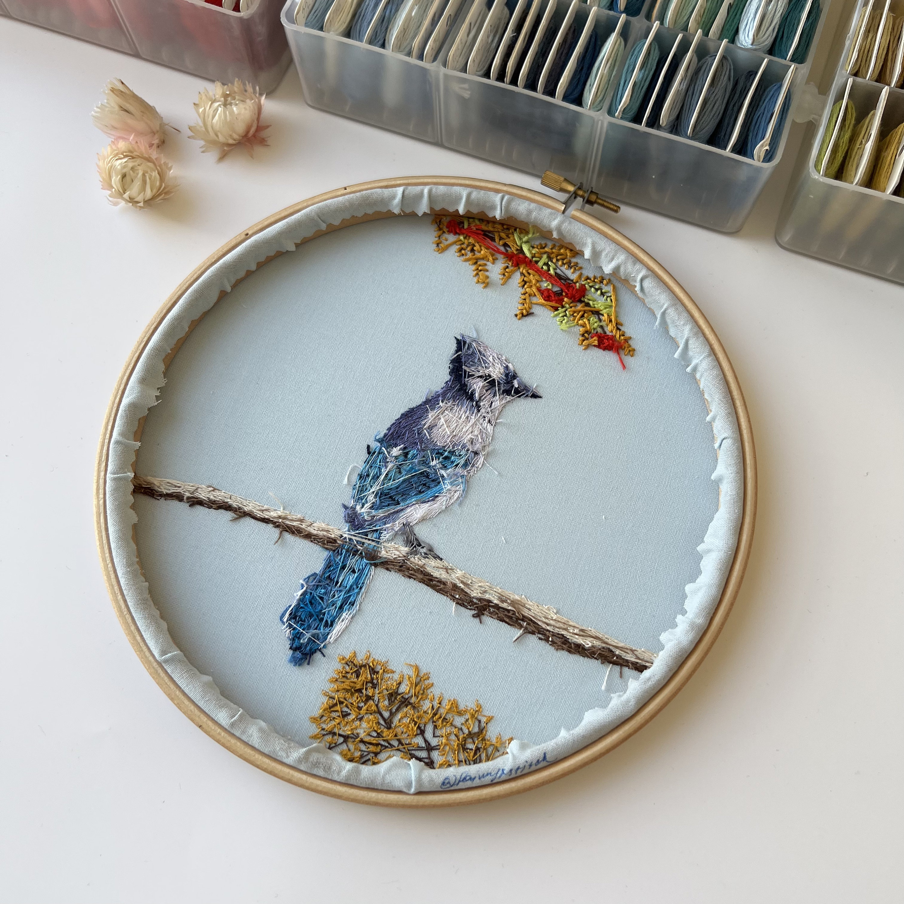 Blue Jay Bird. Hand Embroidery Pattern PDF. DIY. Embroidery - Etsy Canada
