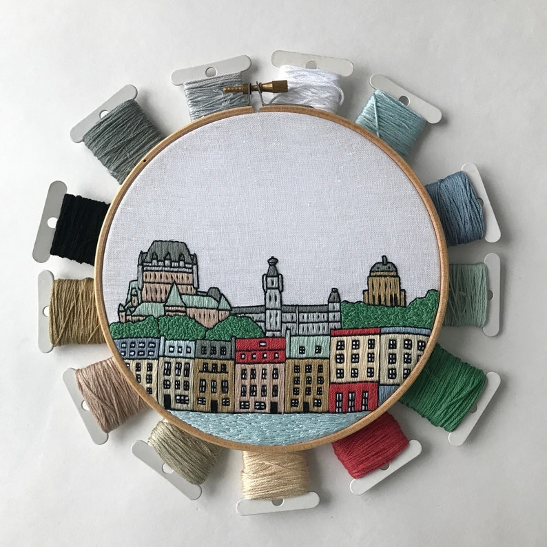 Quebec Canada. Hand Embroidery Pattern PDF. DIY. Embroidery - Etsy