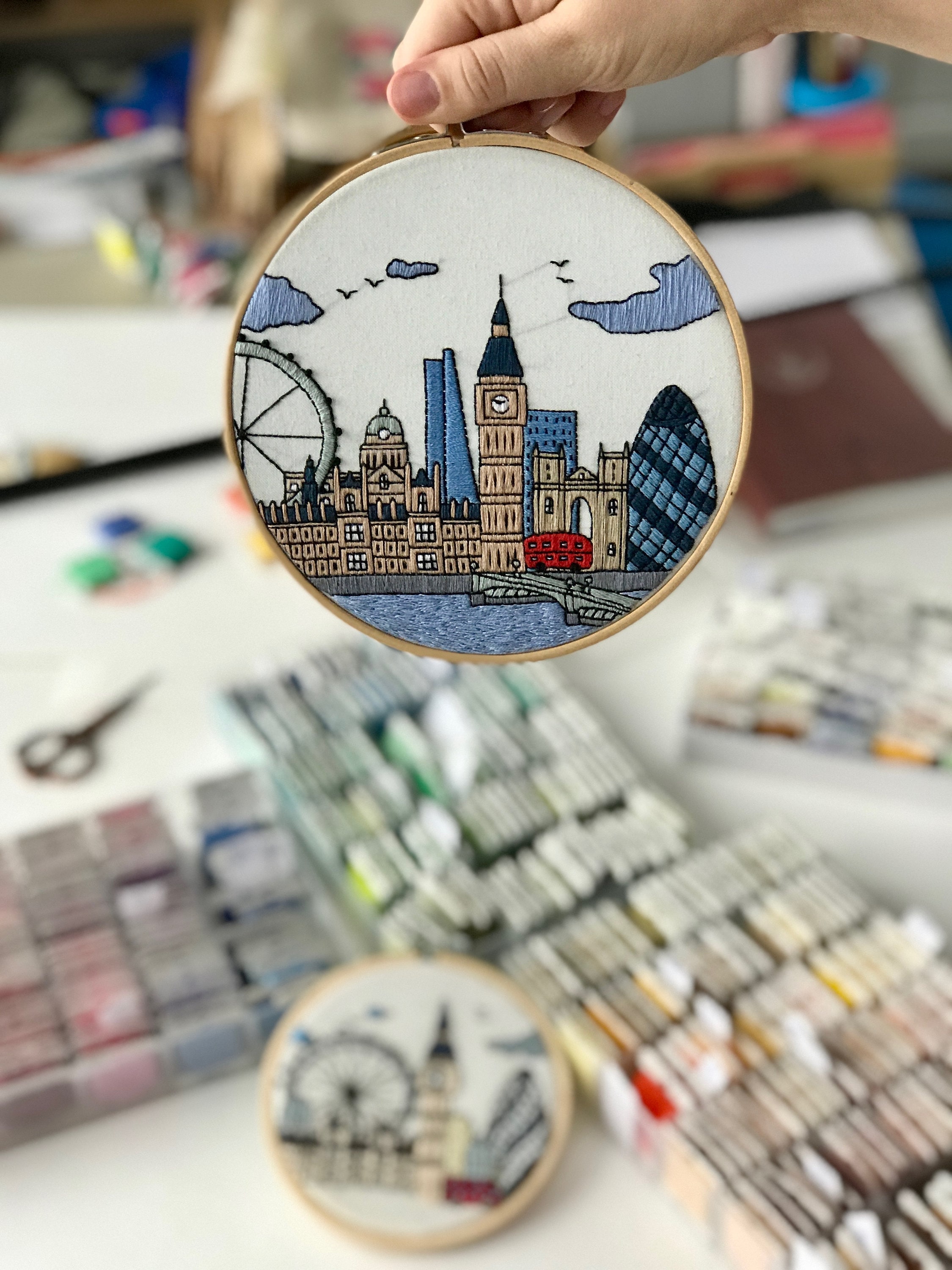 London United Kingdom. Hand Embroidery Pattern PDF. - Etsy