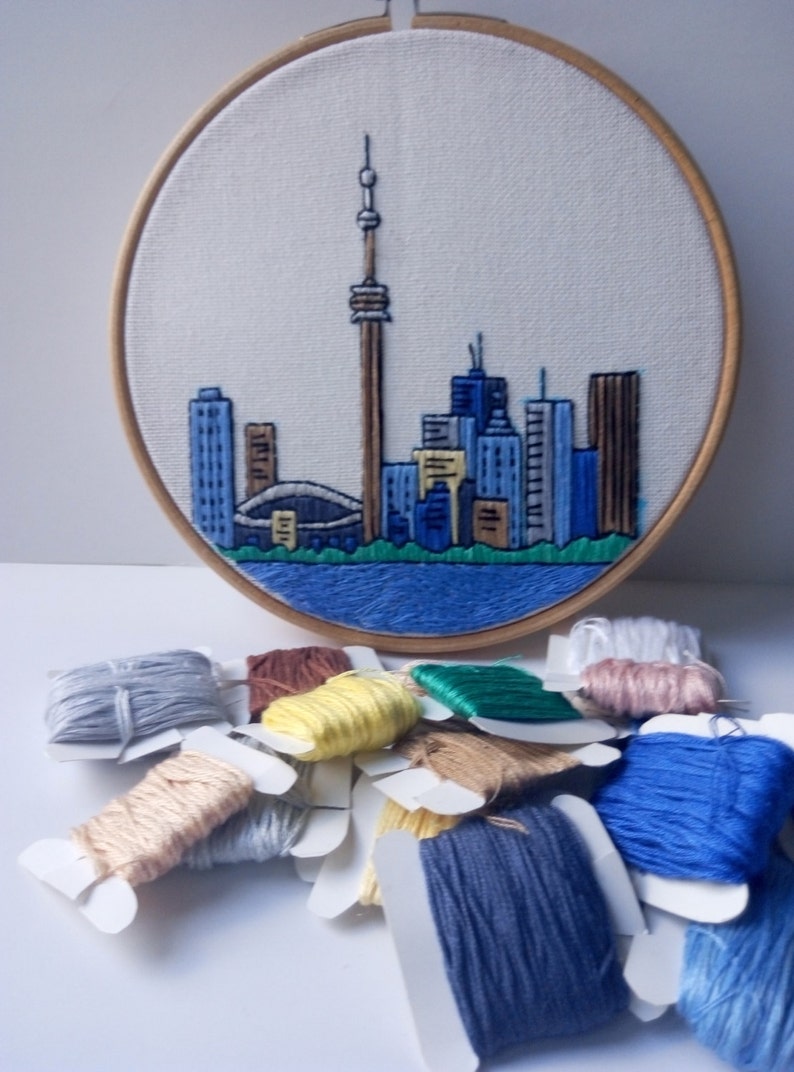 Toronto Canada. Hand Embroidery Pattern PDF. DIY. Embroidery - Etsy