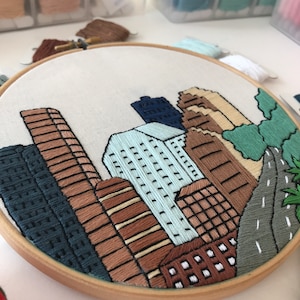 Houston TX, United States Hand Embroidery Pattern PDF. DIY. Embroidery ...