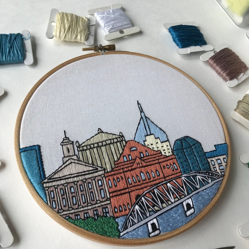 Nashville TN United States. Hand Embroidery pattern PDF. | Etsy
