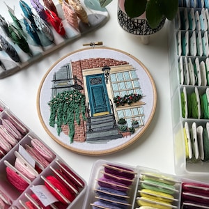 Amsterdam Door, 3d Embroidery Pattern. Hand Embroidery Pattern PDF. DIY ...