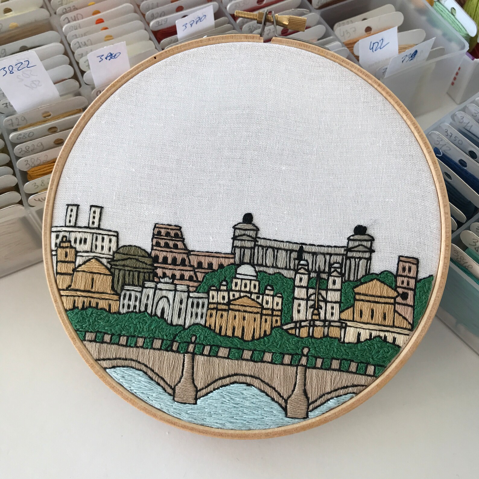 Rome, Italy. Hand Embroidery Pattern PDF. DIY Embroidery Hoop Art, Hand ...