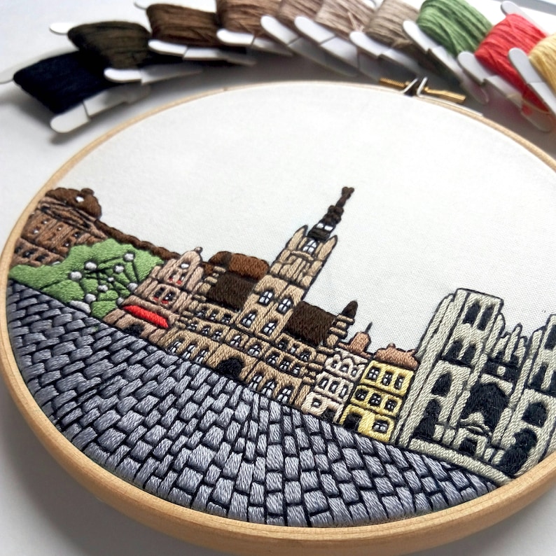 Brussels Belgium. Hand Embroidery Pattern PDF. DIY. - Etsy