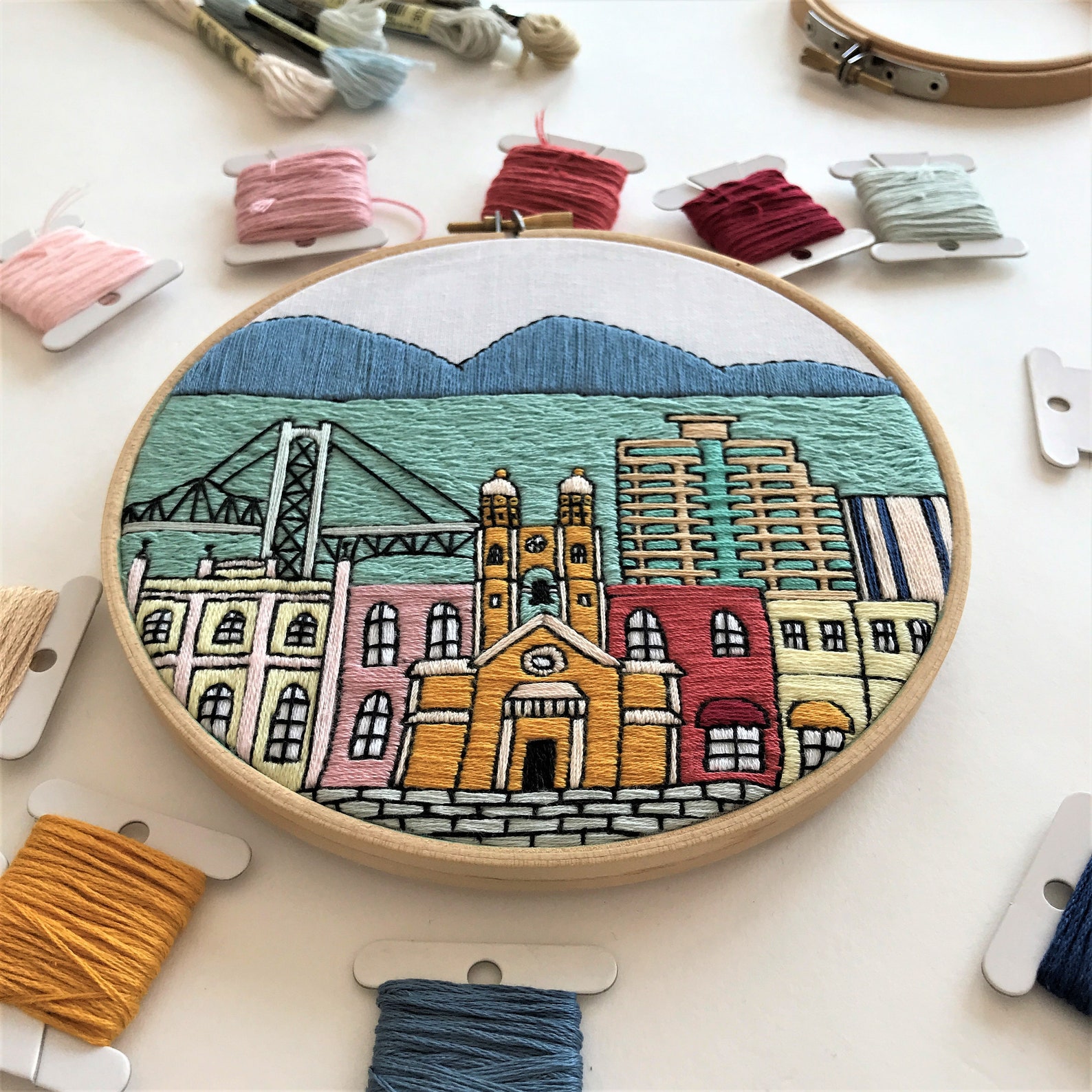 Florianopolis Brazil. Hand Embroidery Pattern PDF. Embroidery | Etsy