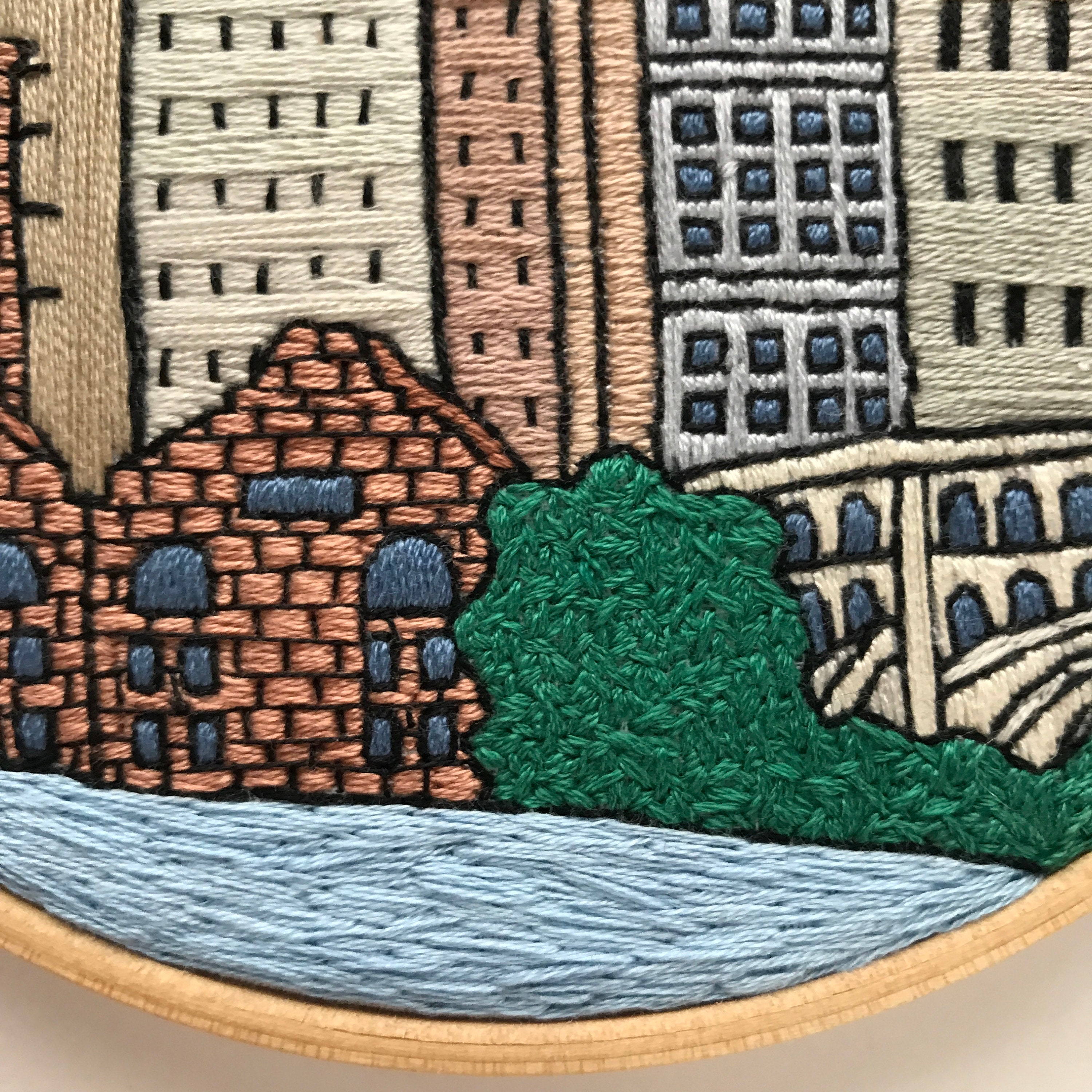 Cleveland Hand Embroidery Pattern: DIY Cityscape Art (PDF Download ...