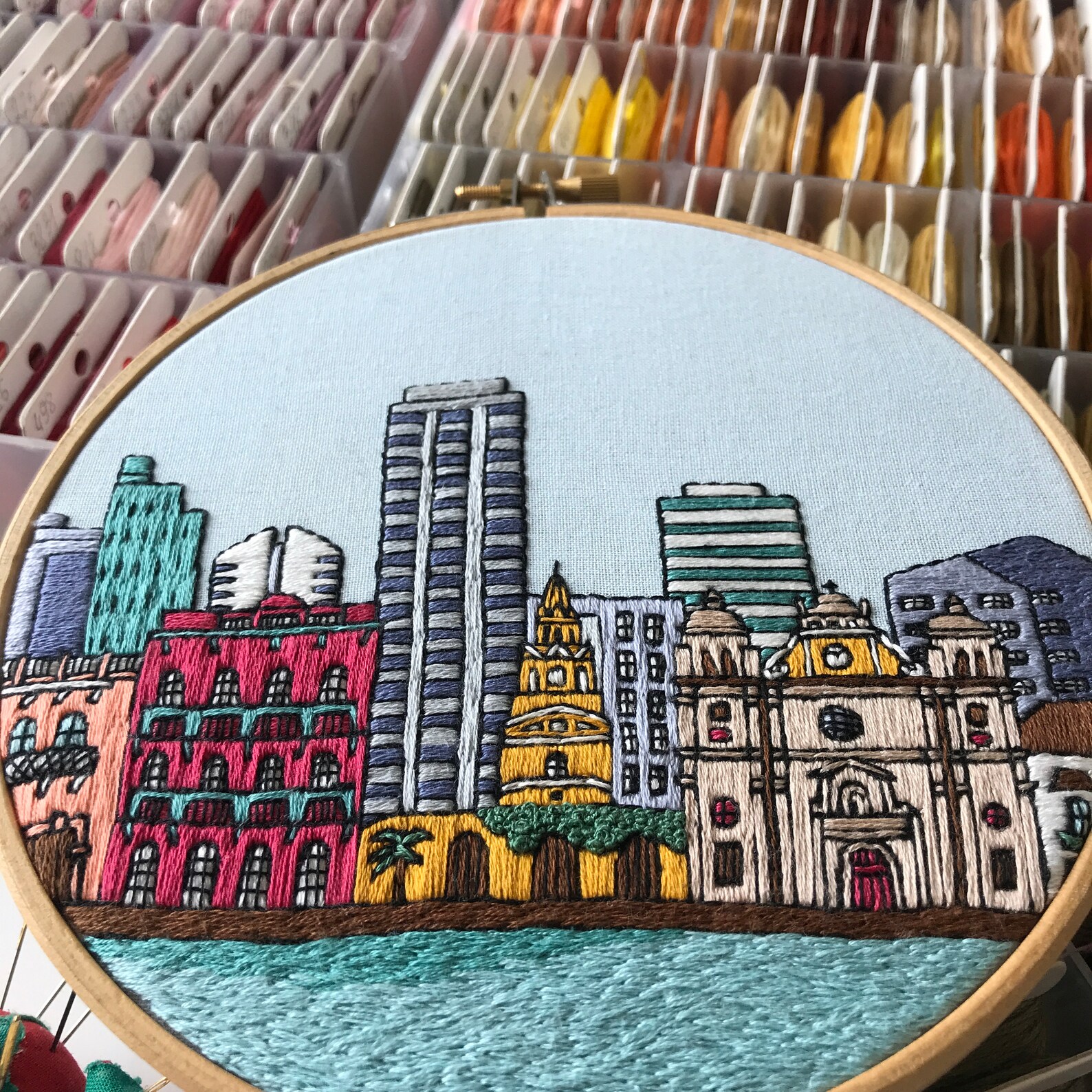 Cartagena, Colombia. Hand Embroidery Pattern PDF With Embroidery Guide ...