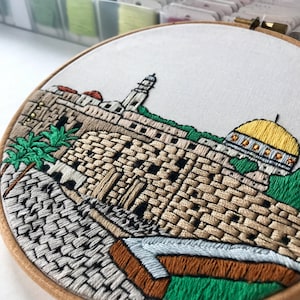 Jerusalem, Israel. Hand Embroidery Pattern PDF. Embroidery Hoop Art ...
