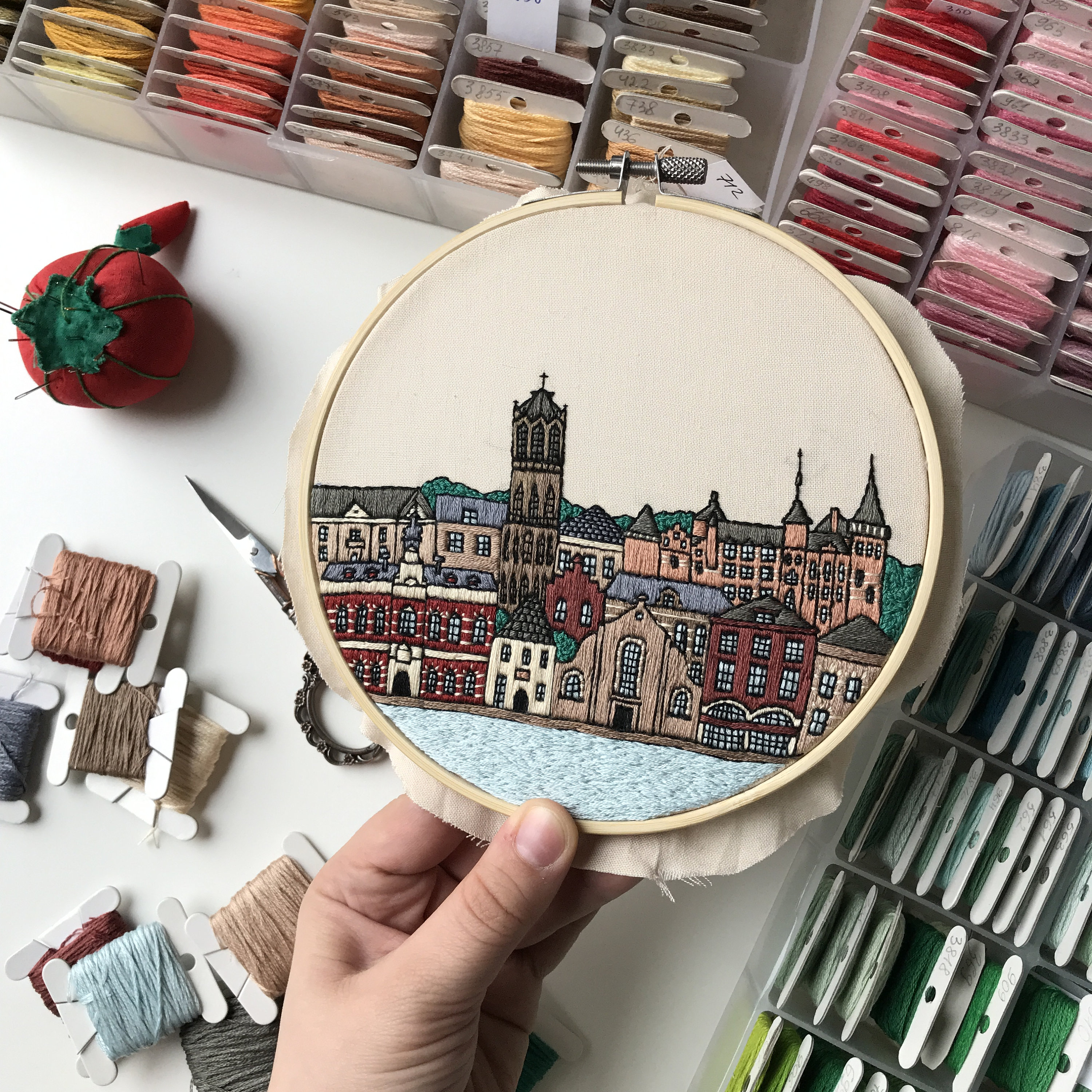 Utrecht Netherlands. Hand Embroidery pattern PDF. DIY. | Etsy