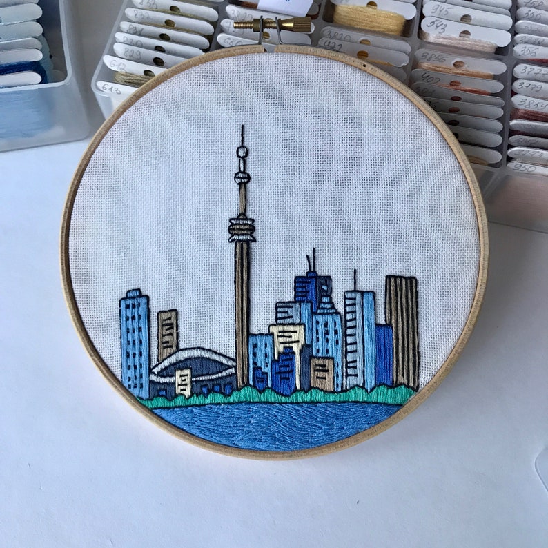 Toronto Canada. Hand Embroidery Pattern PDF. DIY. Embroidery - Etsy