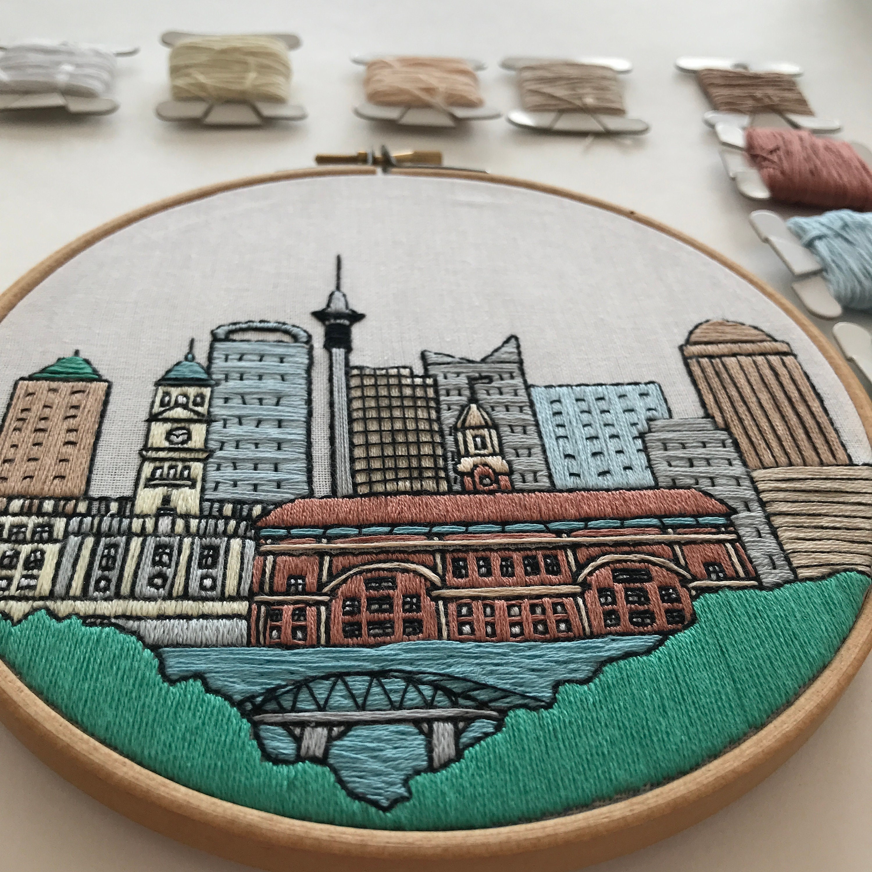 Auckland New Zealand. Hand Embroidery Pattern PDF. DIY. | Etsy