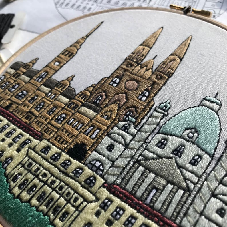 Vienna Austria. Hand Embroidery Pattern PDF. DIY. Embroidery - Etsy