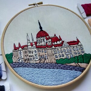 Budapest, Hungary. Hand Embroidery Pattern PDF With Embroidery Guide ...