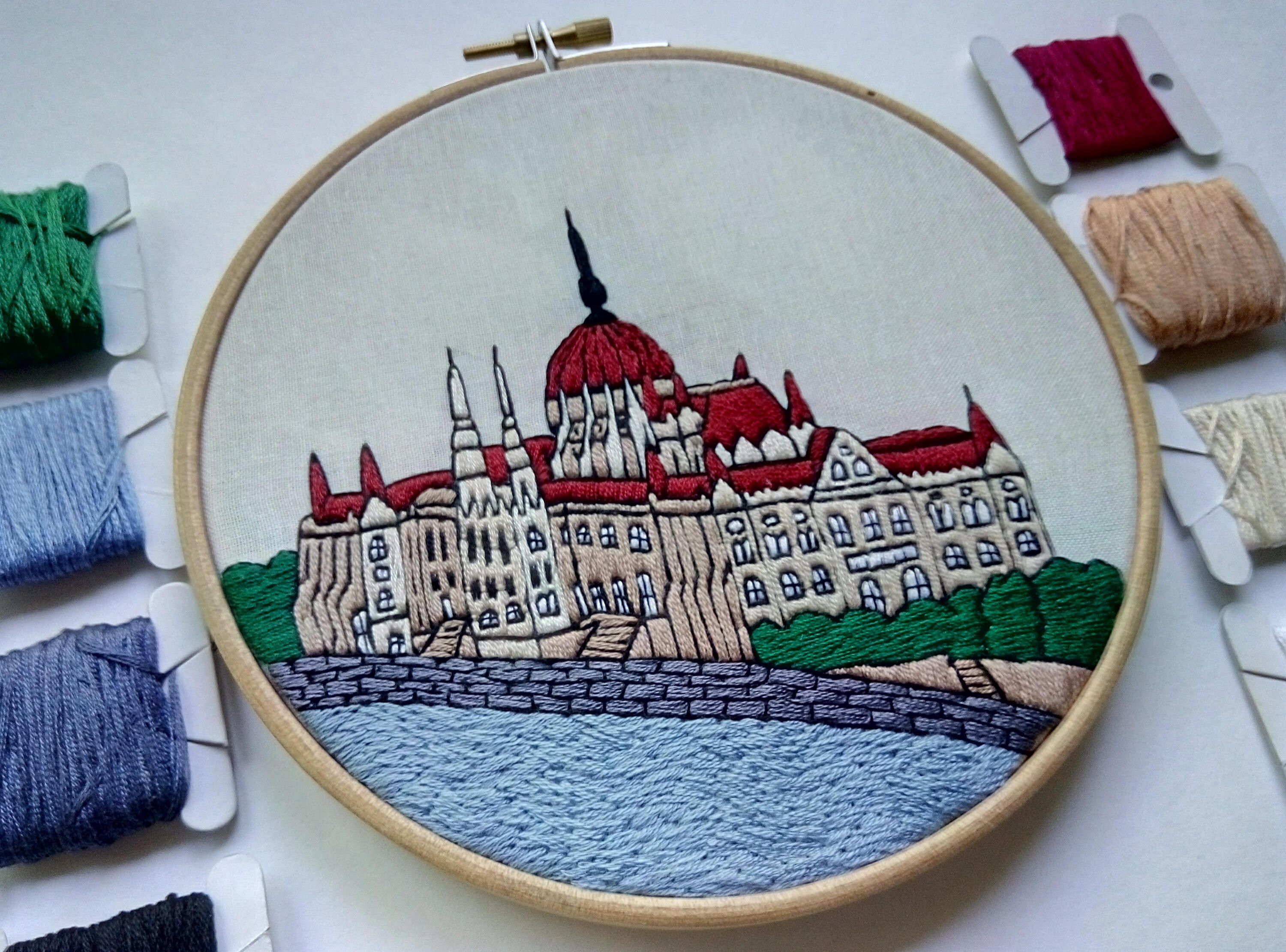 Budapest Hungary. Hand Embroidery Pattern PDF. DIY. - Etsy