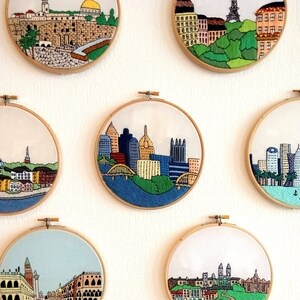 Pittsburgh PA, United States. Hand Embroidery Pattern PDF With ...