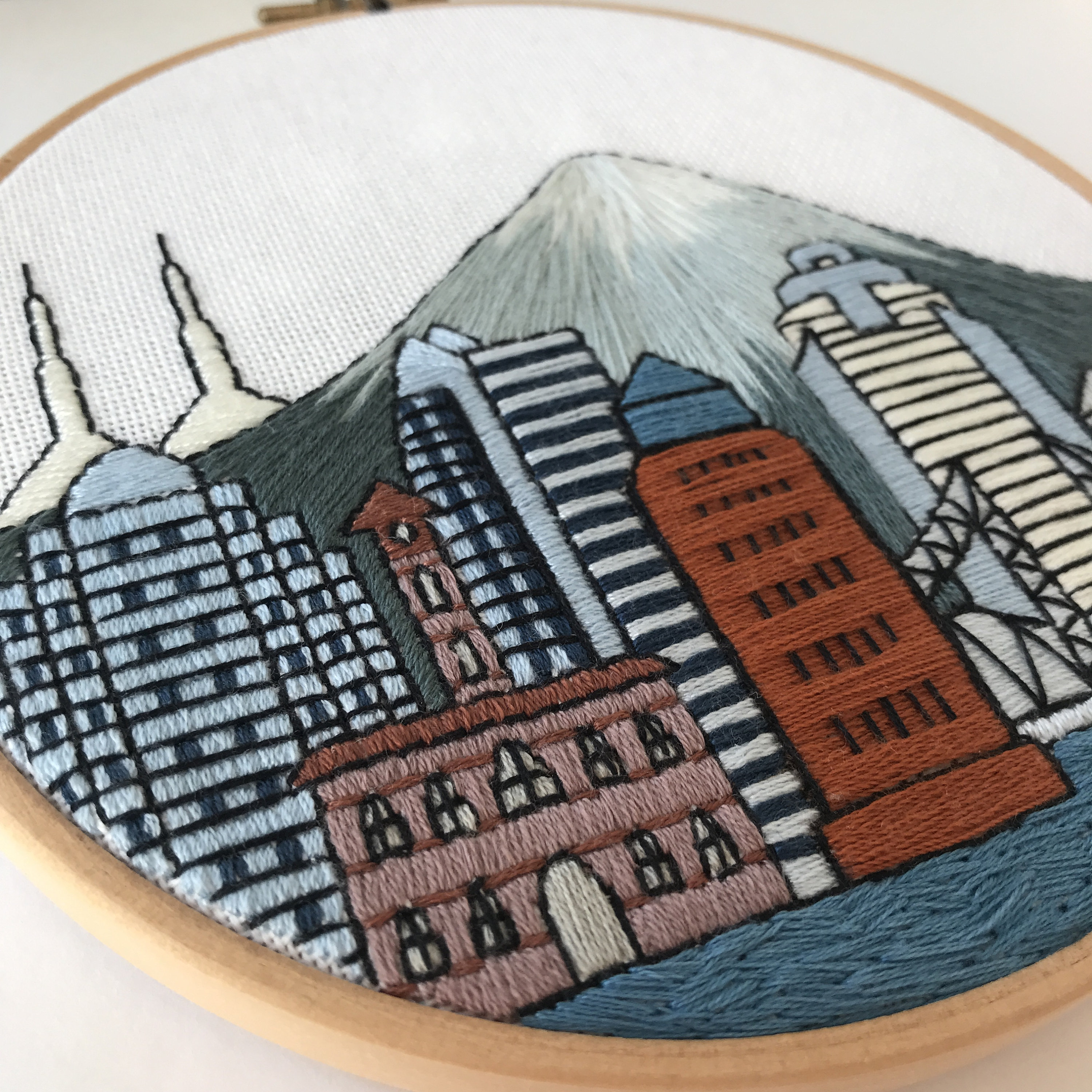 Portland OR, United States. Hand Embroidery Pattern PDF With Embroidery ...