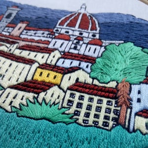 Florence, Italy. Hand Embroidery Pattern PDF. DIY. Embroidery Hoop Art ...
