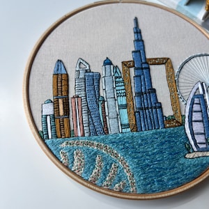 Dubai, United Arab Emirates. Hand Embroidery Pattern PDF. DIY ...