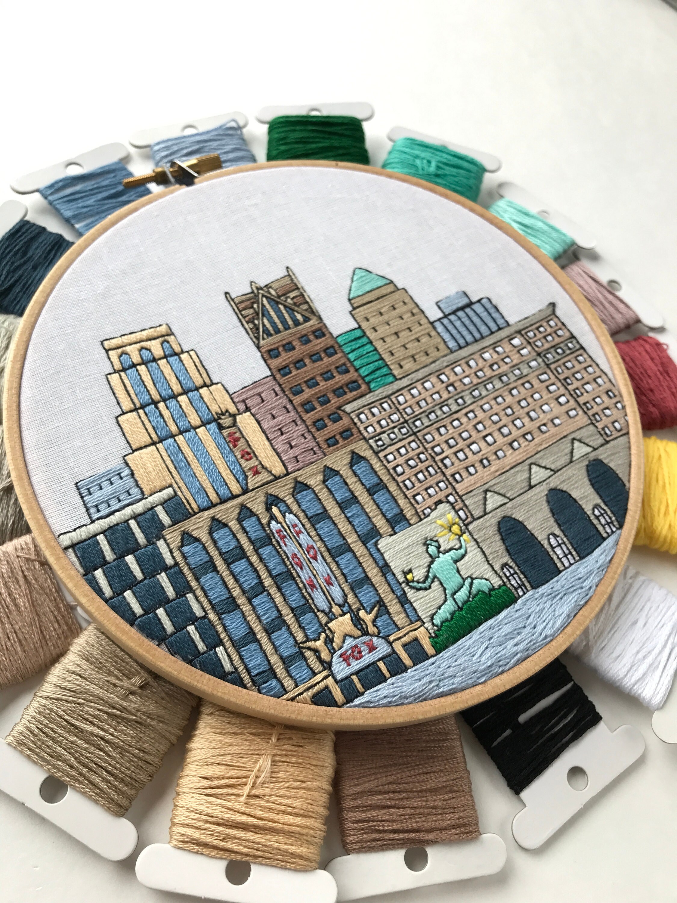 Detroit, MI, United States. Hand Embroidery Pattern PDF. DIY Embroidery ...